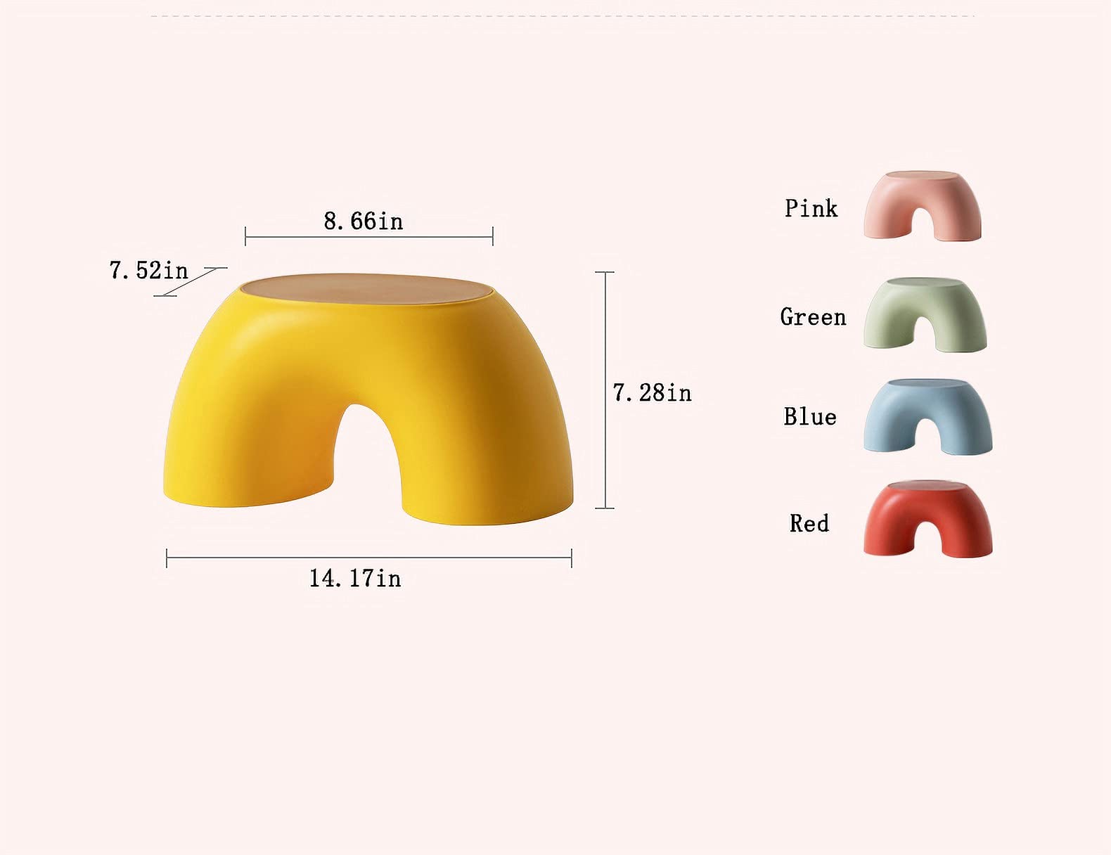 LAN ZHANG GUI Kid Stool Children's Stool Rainbow Stool Foot Stool is Suitable for Living Room bedrooms, Study, Kitchen and Bathroom, etc. (Green)