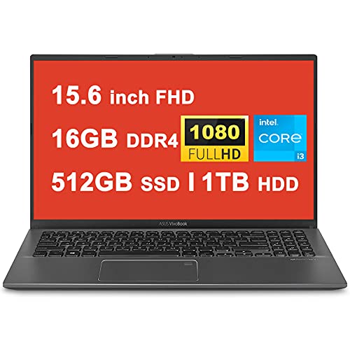 Dell Inspiron 15 3000 3501 Premium Business Laptop 15.6 inch FHD Anti-Glare Narrow Border Display 11th Gen Intel i3-1115G4 16GB RAM 512GB SSD + 1TB HDD Intel UHD Graphics HDMI Win10 Black (Renewed)