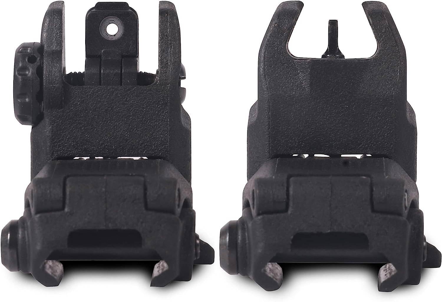 ADEGRIN Nylon Sight Front and Rear Flip Sights can be Mounted on Any Picatinny or Weaver Rail(Black)