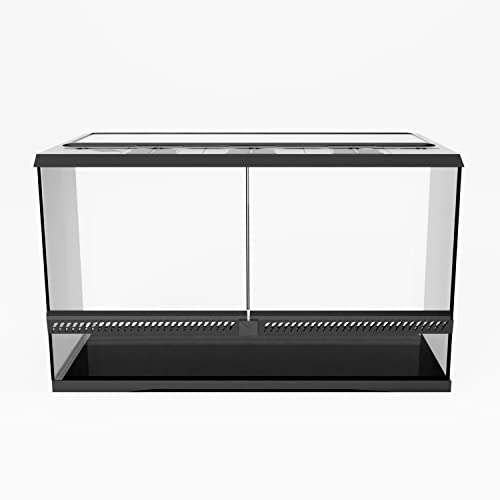 Glass Reptile Tank Terrarium for Reptiles - Width: 25.5 in, Depth: 19.7 in, Height: 13.8 in