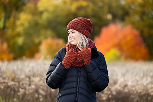 Funky Junque Hat Scarf Glove Set for Women Christmas Gifts Winter Matching Beanie Infinity Scarf Texting Gloves Confetti Indi Pink