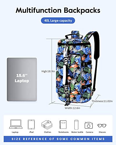 CLINFISH 40L Backpack Gym Duffle Bag Travel Backpack Waterproof Sling Bag Crossbody Daypack, Casual Daypacks for Sport Hiking