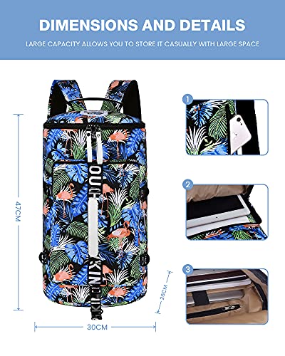 CLINFISH 40L Backpack Gym Duffle Bag Travel Backpack Waterproof Sling Bag Crossbody Daypack, Casual Daypacks for Sport Hiking