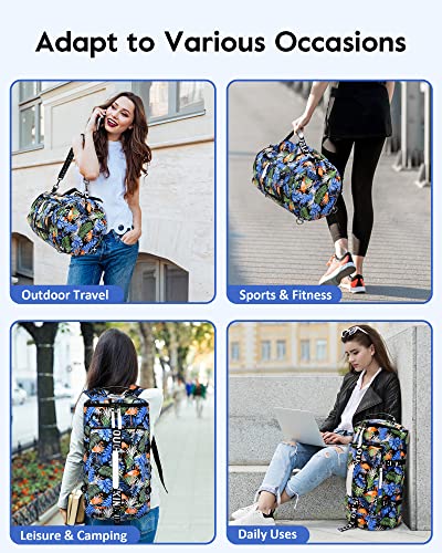 CLINFISH 40L Backpack Gym Duffle Bag Travel Backpack Waterproof Sling Bag Crossbody Daypack, Casual Daypacks for Sport Hiking
