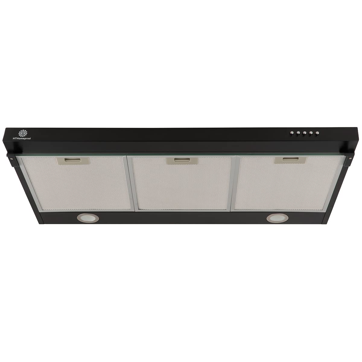 HTH HTHomeprod 36 Inch Under Cabinet Range Hood Stainless Steel Kitchen Stove Vent 3 Speeds Exhaust Fan Black Color