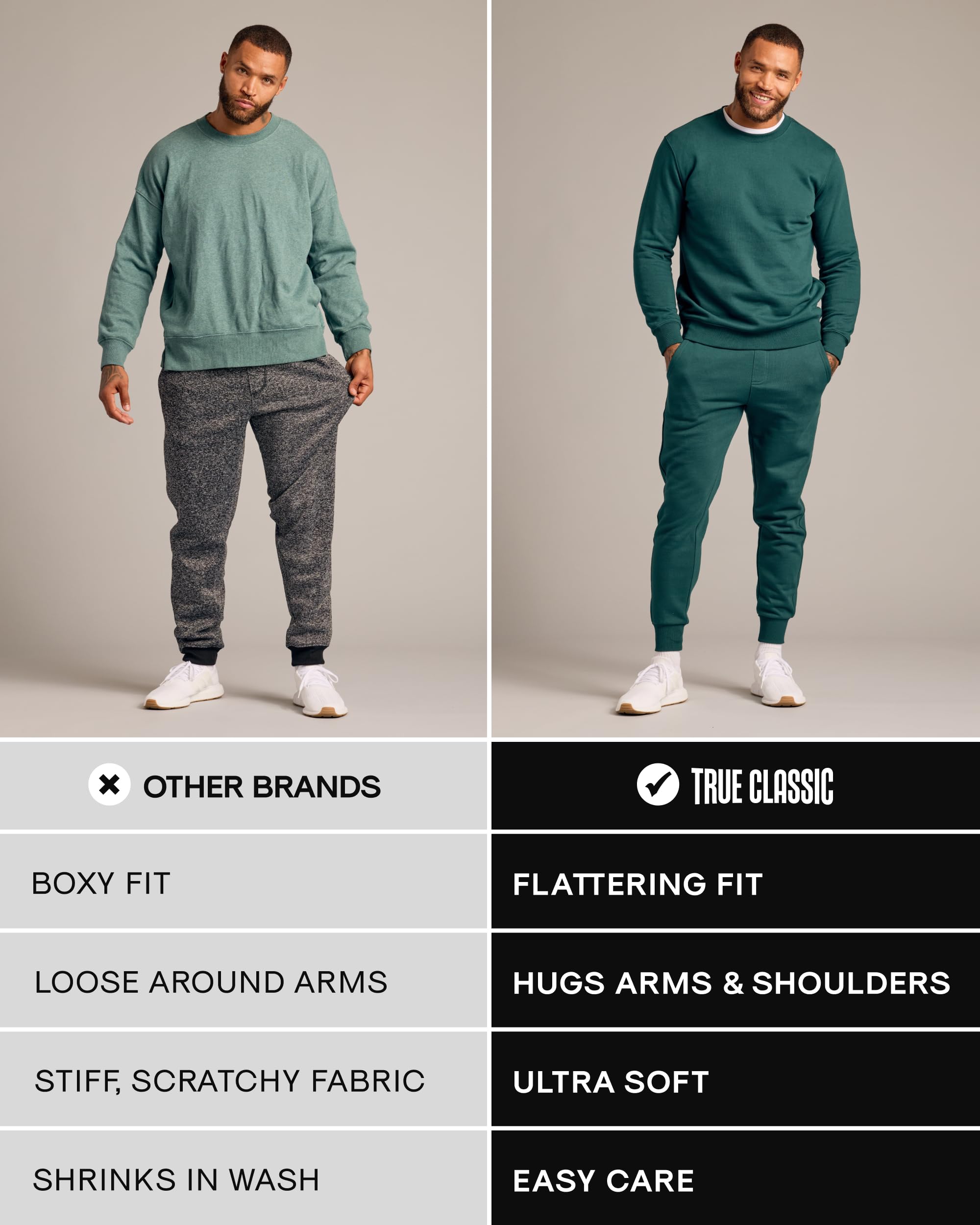 True Classic Mens Long Sleeve Thermal Tee Shirts - Crew Neck Long Sleeve Thermal T Shirt - Regular, Pack of 1, Charcoal Heather Gray, XXL