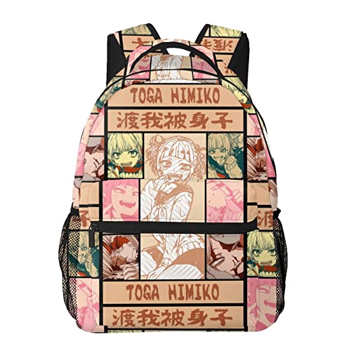 My Comics Hero Cartoon Academia Himiko Toga Backpack, Polyester Anime Shoulders Backpacks, Casual Bag, Custom Day Pack