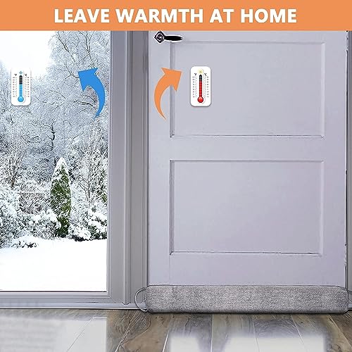 Triangle Under Door Draft Stopper Noise Blocker 36 Inches for Door Bottom Air Seal Insulation and Soundproof, Heavy Duty Weather Guard Snake Stripping, Gray
