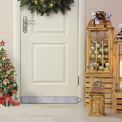 Triangle Under Door Draft Stopper Noise Blocker 36 Inches for Door Bottom Air Seal Insulation and Soundproof, Heavy Duty Weather Guard Snake Stripping, Gray