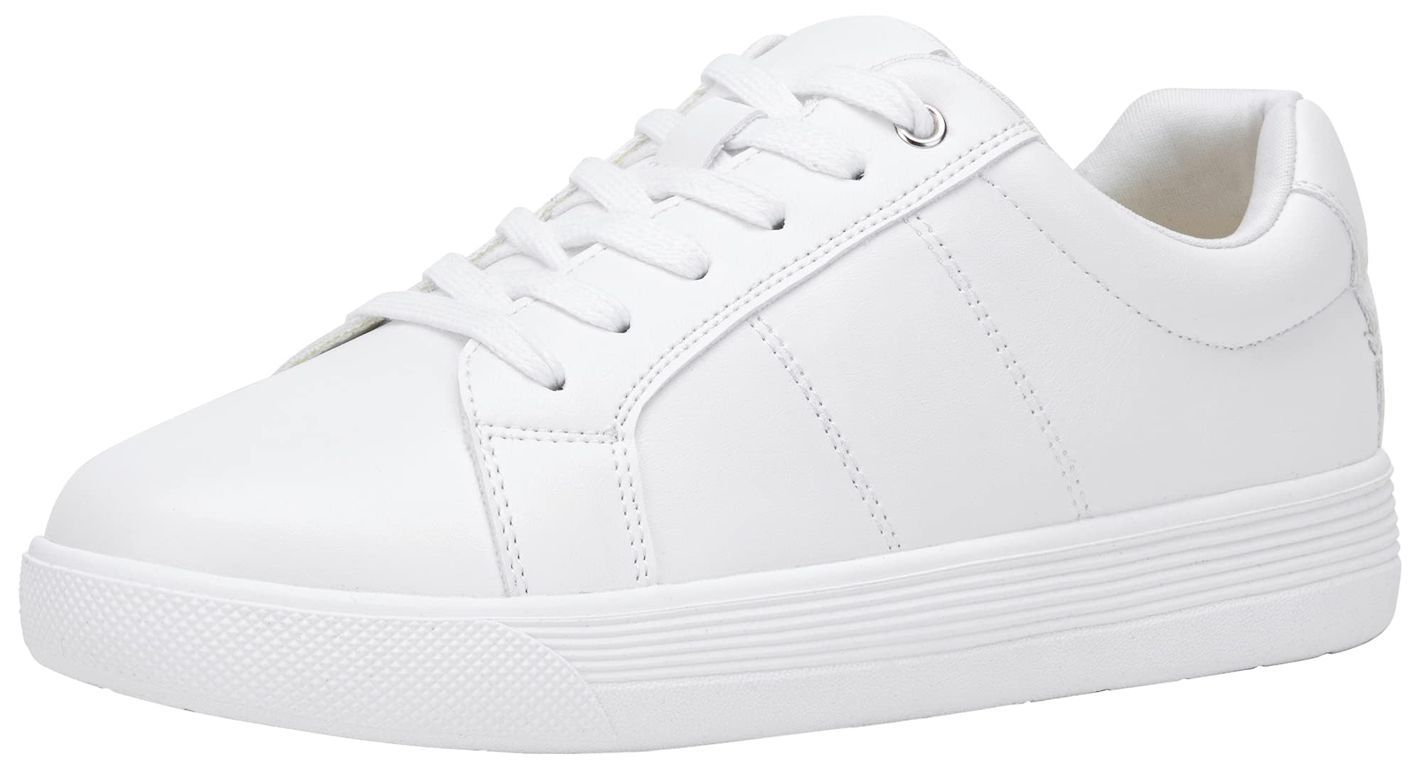 Vepose White Sneakers 8013 Casual Fashion Low Top Comfortable Classic Shoes for Women Size 7(CJY8013 All White 07)