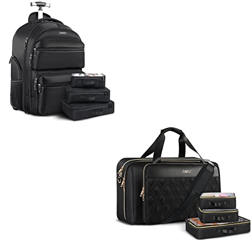 ZOMFELT Rolling Backpack & Travel Duffel Bag for Women