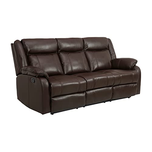 Lexicon Tuers Manual Double Reclining Sofa, Brown