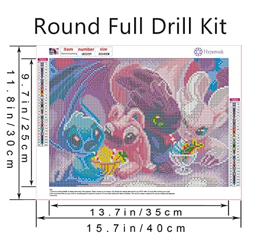 Hyporeak Diamond Painting Kits for Adults,Diamond Art Kit,5D Diamond Painting Kit Full Drill Round for Gift,Wall Decor,Relaxing(12x16)