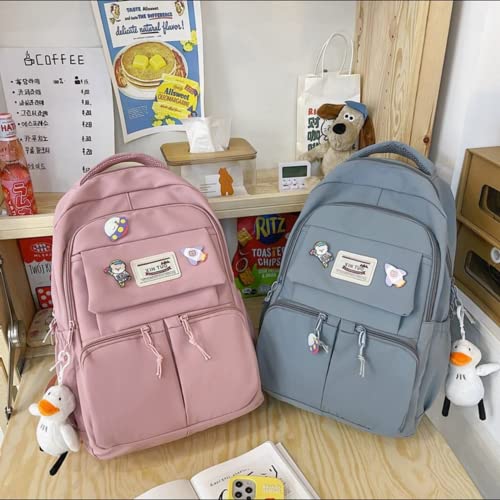 RRRWEI Kawaii Backpack With Kawaii Pin And Accessories Cute Backpack School Backpack For Teens Girls Aesthetic Backpack (green)