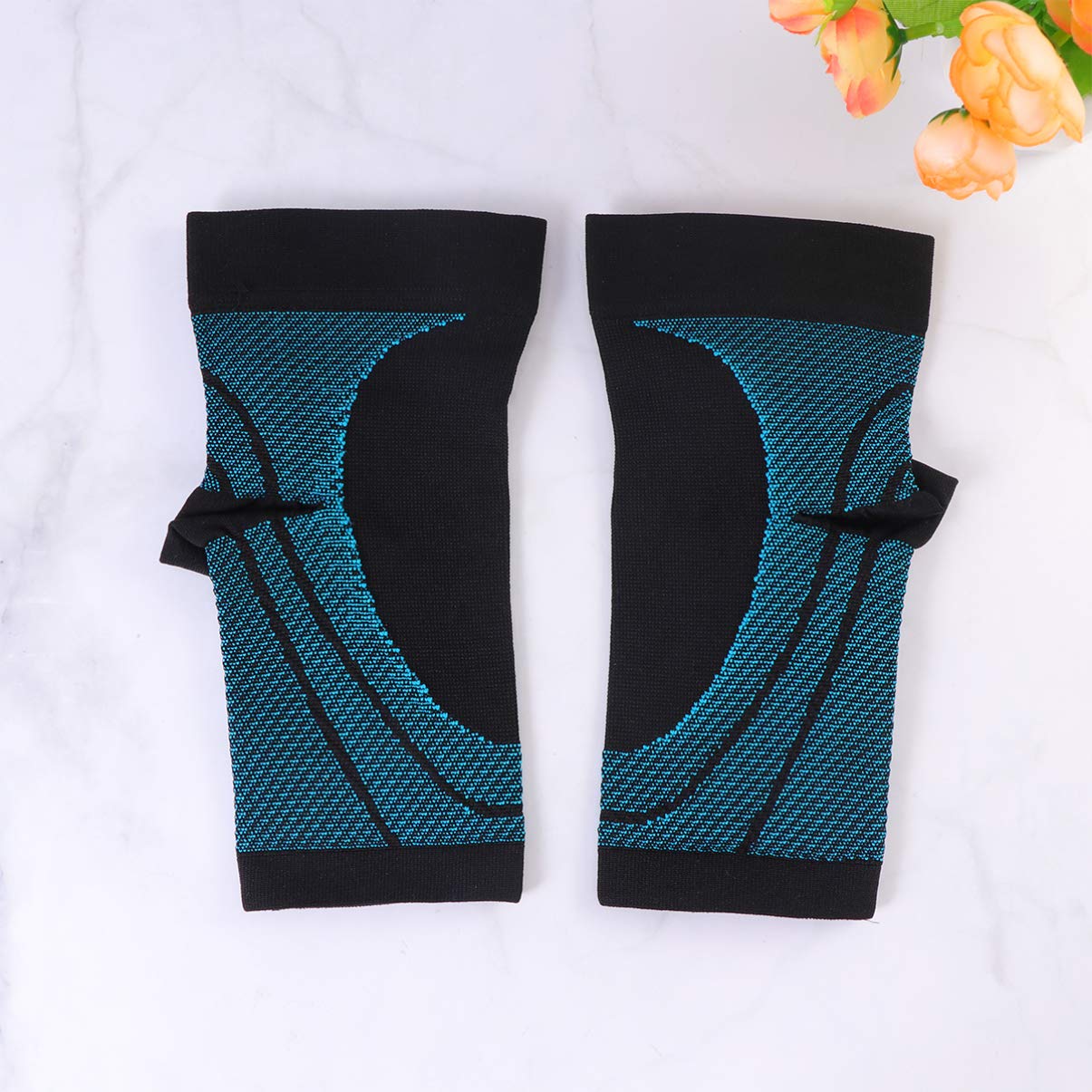 Healifty Socks Plantar Compression Foot Faja for Ankle Support Elastic Socks Lackish Pair