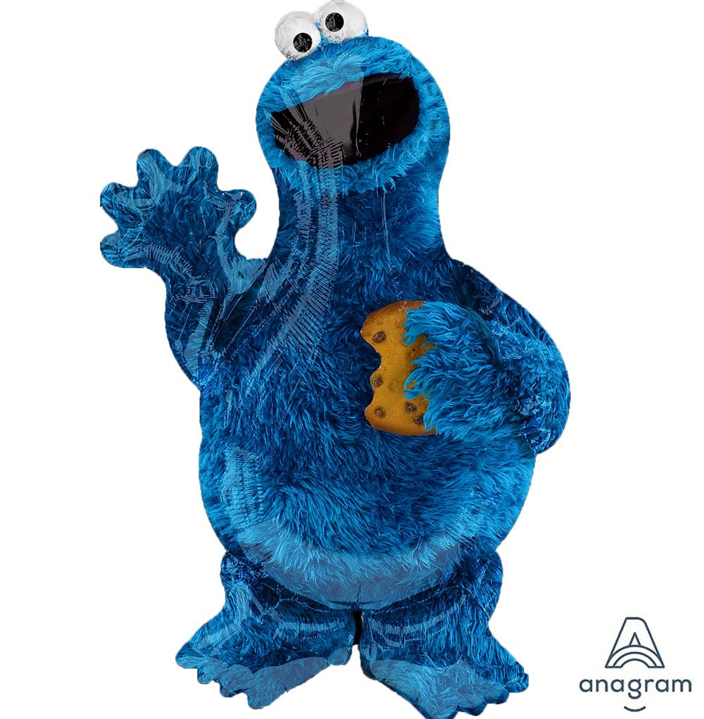 Anagram Licensed Birthday Balloons, Intended for Cookie Monster Theme Collection, Party Accessory, Multicolor, 6 Piece Set