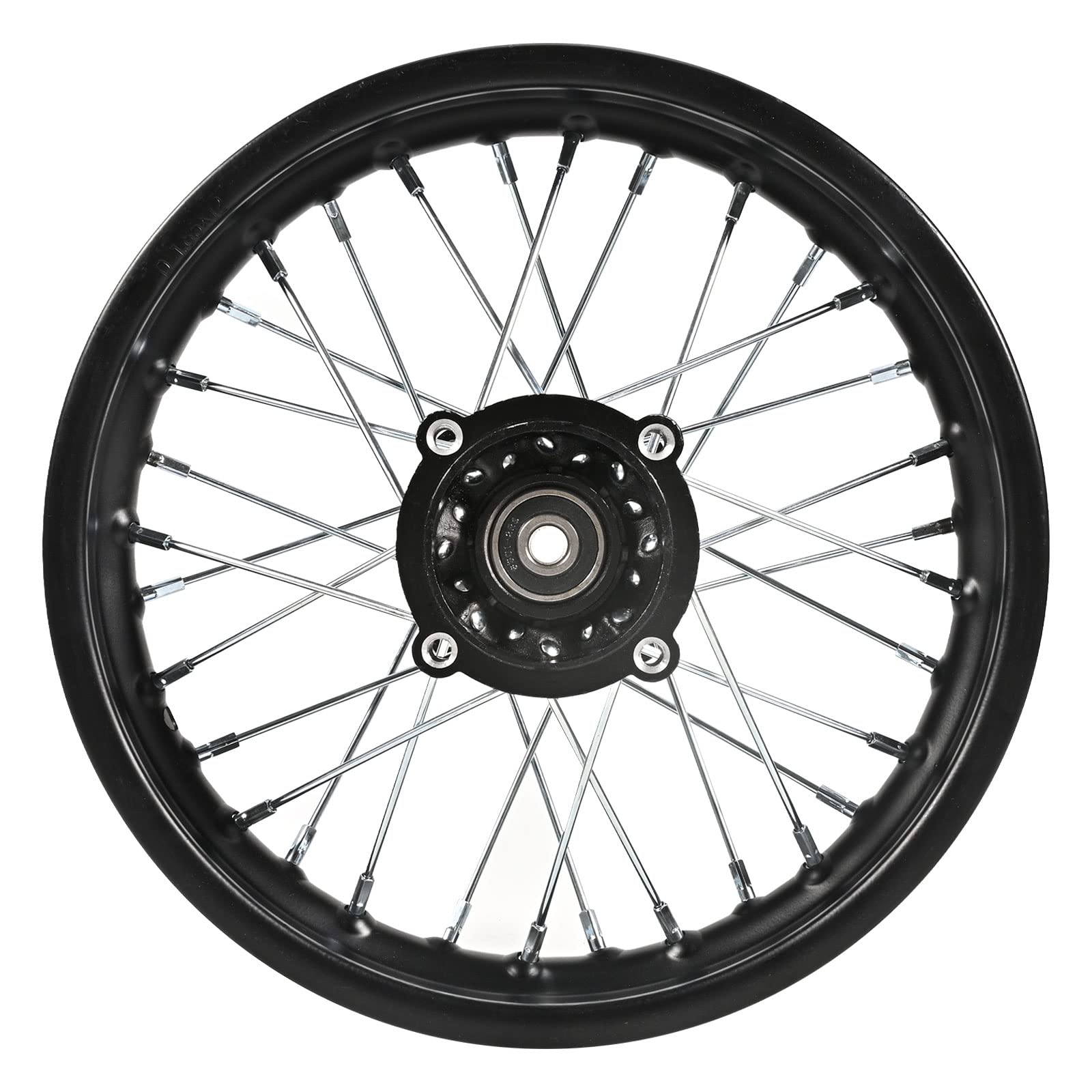 Trkimal Rear Wheel Rim Hub for Motocross Off Road Dirt Pit Bike (80/100-12 (12mm Bearing))