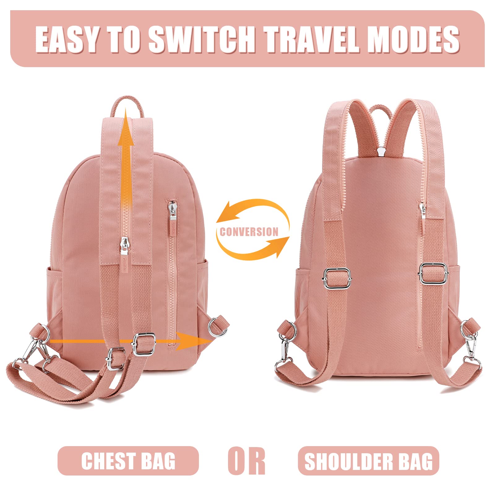 Vendra Moka Mini Waterproof Backpack Purse for Women and Men,Small Travel Daypack