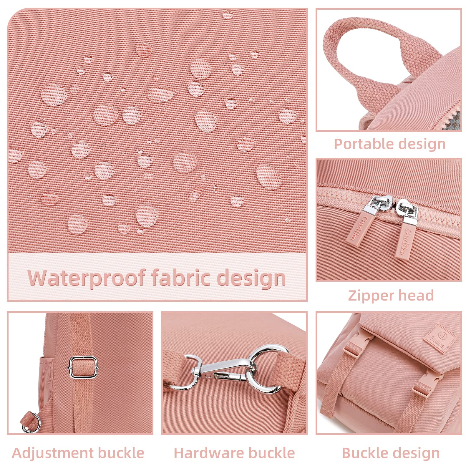 Vendra Moka Mini Waterproof Backpack Purse for Women and Men,Small Travel Daypack