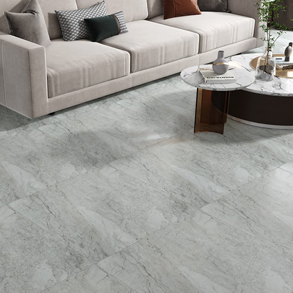 Norine Peel and Stick Floor Tile 12 x 12 Inch Self Adhesive Marble Vinyl Flooring Waterproof Removable Sticker Tiles for Bedroom Bathroom Kitchen, 10 Pack