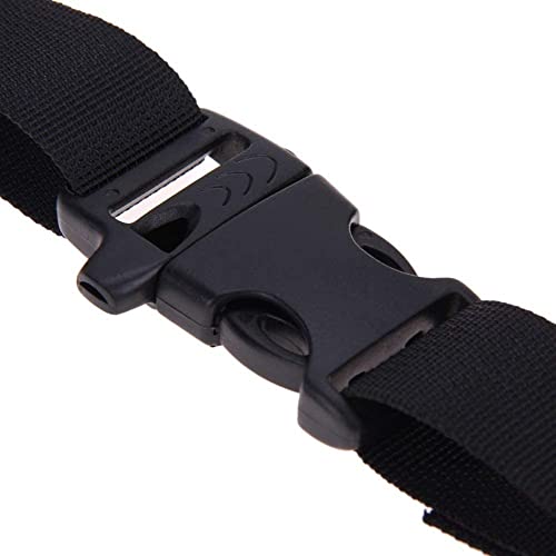 Ikerall Sternum Strap Backpack 3-pack,Adjustable Chest Strap with Emergency Whistle Buckle Suitable for Universal Outdoor Fabric Backpack Straps(Black)