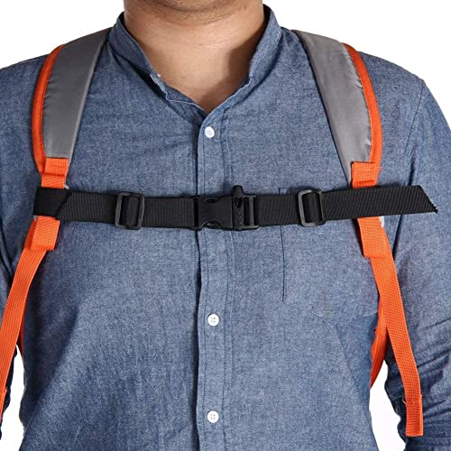Ikerall Sternum Strap Backpack 3-pack,Adjustable Chest Strap with Emergency Whistle Buckle Suitable for Universal Outdoor Fabric Backpack Straps(Black)