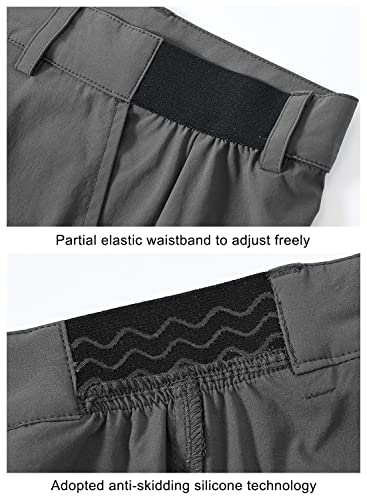 TBMPOY Mens Stretch Golf Pants Lightweight Quick Dry Casual Work Pant with 3 Pockets Dark Grey 36