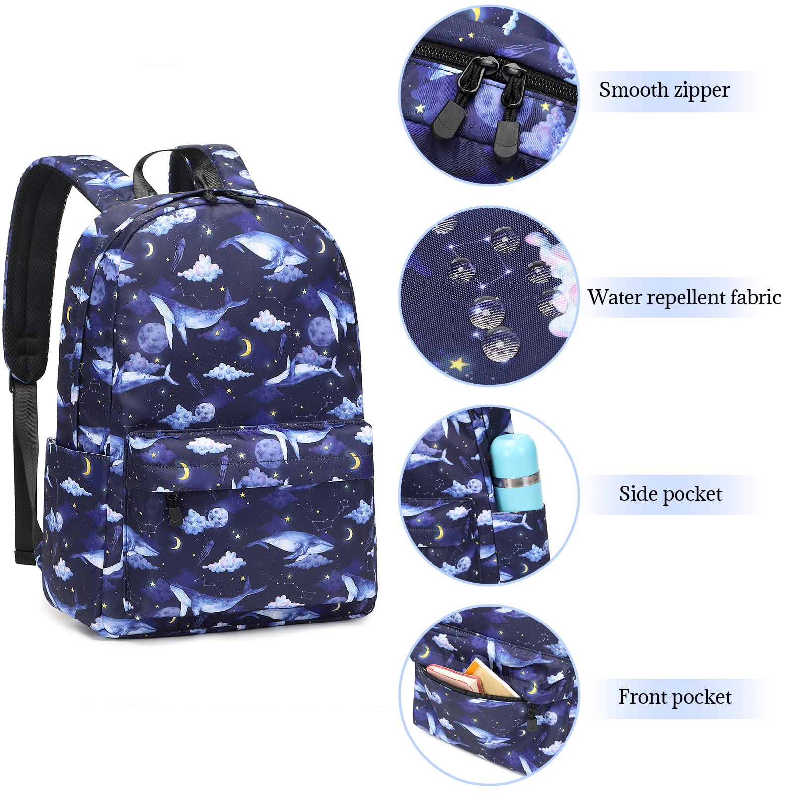 MIRLEWAIY 15.7 inch Kids Travel Backpack for School Girls Elementary, Cactus