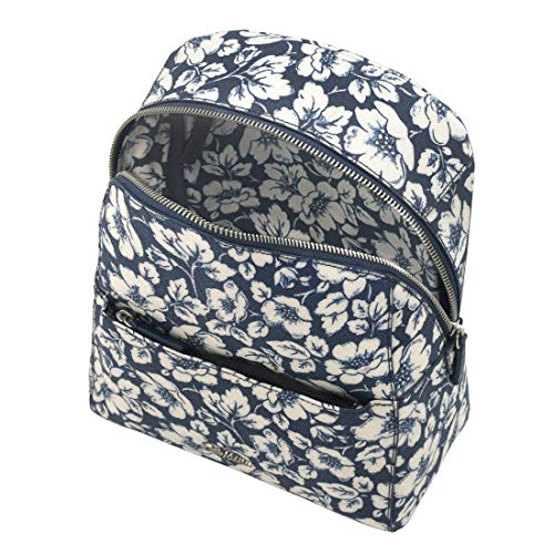 Cath Kidston Smart Zipped Backpack Didworth Flowers Navy