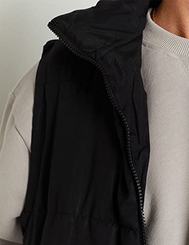 Zhiyouni Womens Puffer Vests Jackets Sleeveless Stand Collar Zipper Puffy Coats (Black-L)