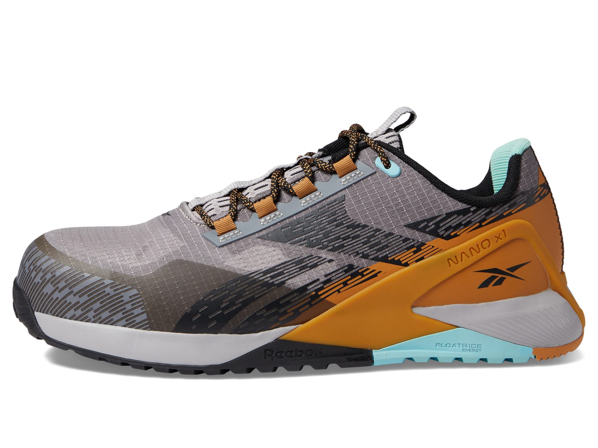 Reebok Work Nano X1 Adventure Work Composite Toe Men's Oxford, 10 D(M) US, Silver-Grey-Clay-Black