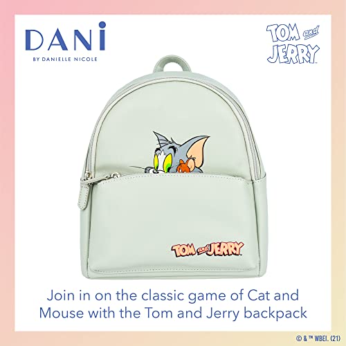 Danielle Nicole DANI Tom and Jerry Mini Backpack, Small Bookbag, Pale Green, 9 Inch