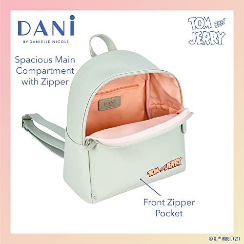 Danielle Nicole DANI Tom and Jerry Mini Backpack, Small Bookbag, Pale Green, 9 Inch