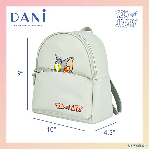 Danielle Nicole DANI Tom and Jerry Mini Backpack, Small Bookbag, Pale Green, 9 Inch