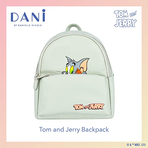 Danielle Nicole DANI Tom and Jerry Mini Backpack, Small Bookbag, Pale Green, 9 Inch