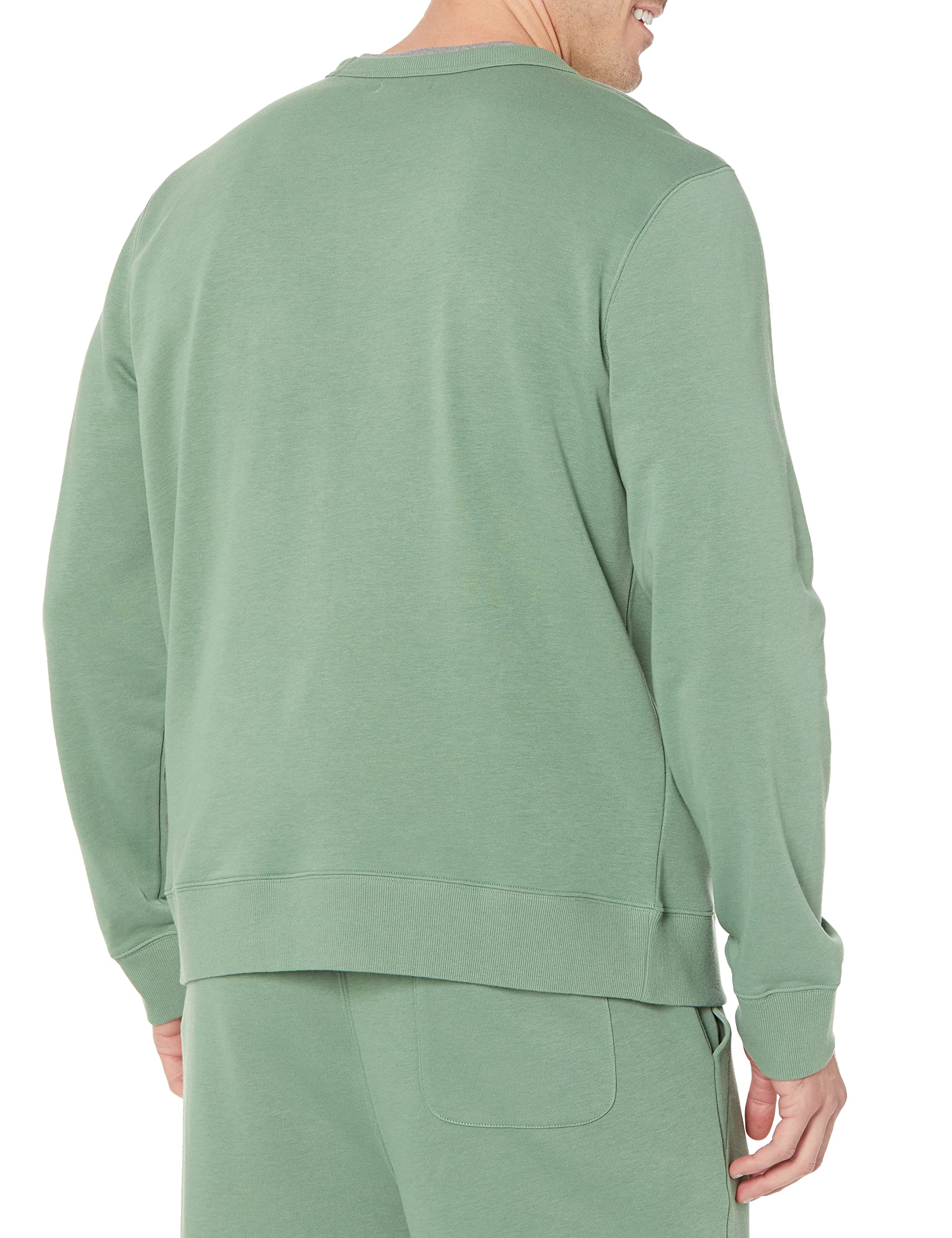 Amazon Essentials men's Crewneck Sweatshirt, Lightweight Long-Sleeve French Terry, Sage Green, X-Large, (Available in Big & Tall)