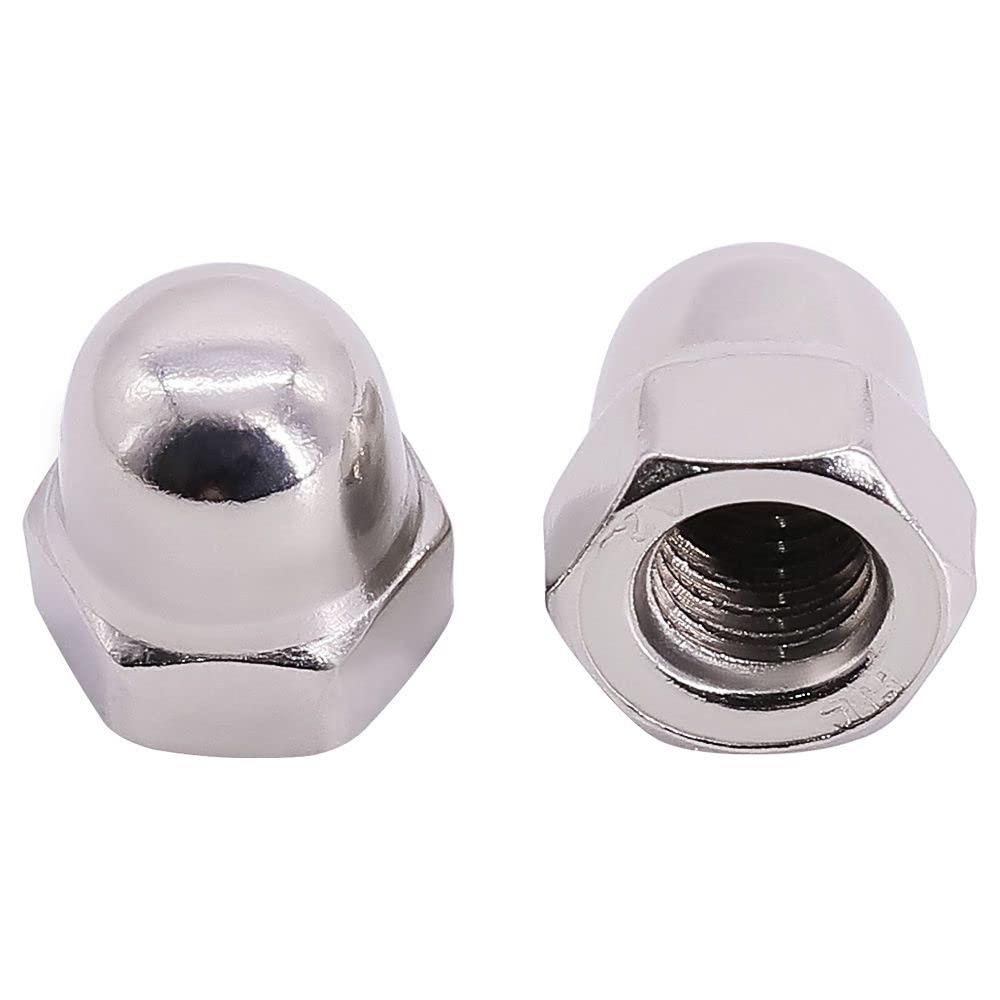 M4-0.7 (100 Pcs) Acorn Cap Nut, 304 Stainless Steel 18/8, Hex Drive, Hex Dome Head Cap Nut, DIN1587