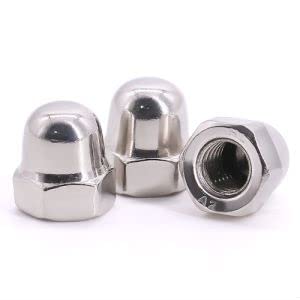 M4-0.7 (100 Pcs) Acorn Cap Nut, 304 Stainless Steel 18/8, Hex Drive, Hex Dome Head Cap Nut, DIN1587