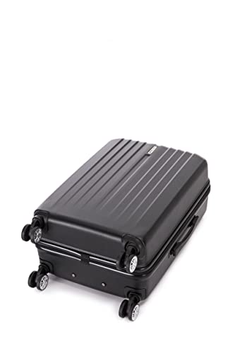 Rockland Malibu Hardside Spinner Wheel Luggage, Black, 19", 24", 28"