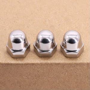 M5-0.8 (100 Pcs) Acorn Cap Nut, 304 Stainless Steel 18/8, Hex Drive, Hex Dome Head Cap Nut, DIN1587