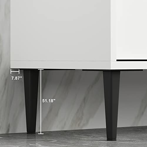 BAYCHEER Contemporary Style 32-inch Height Sideboard Artificial Wood Cupboard for Living Room - Green 77" L x 12" W x 31" H