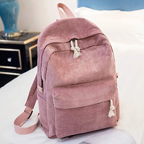 Women Cute Bags Corduroy Backpack for Girls College Style Backpack Travel Bag Student Bag Large Capacity Middle Student Bag