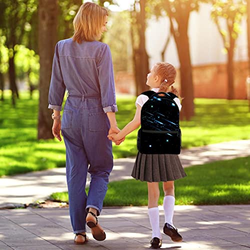 Night Sky with Shooting Stars Backpack for Girls Boys for School Backpacks