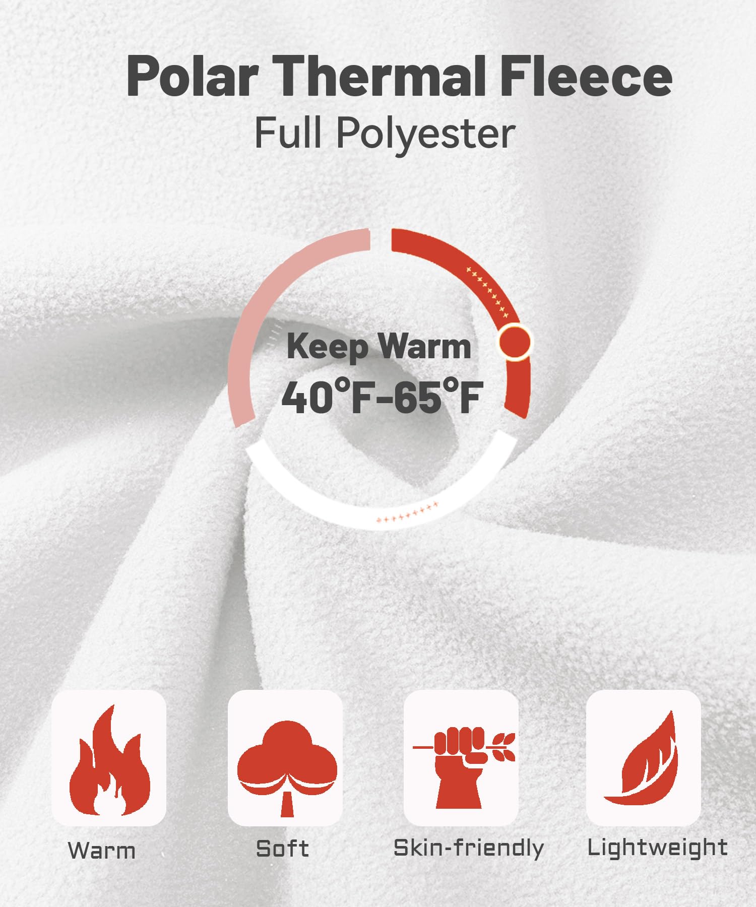 MAGCOMSEN White Fleece Jacket for Women Lightweight Full Zip Coats Soft Warm Polar Fleece for Winter, M