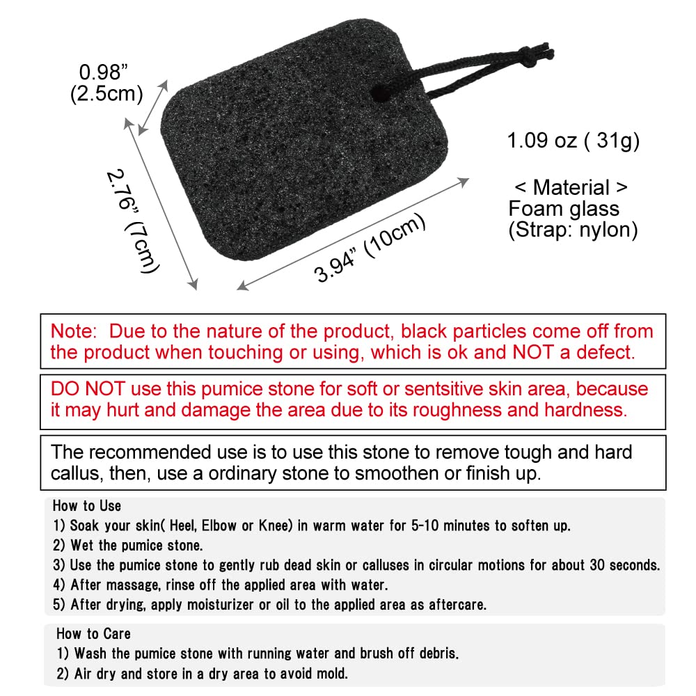 Super Hard Pumice Stone for Feet, Body, Hands [Designed in Japan] Foam Glass-made Pumice Stone for Hard and Tough Callus and Dead Skin
