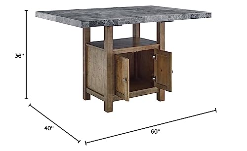 Steve Silver Grayson Gray Marble 36" Counter Table