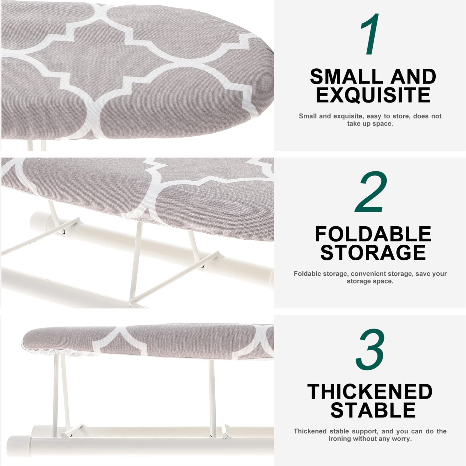 Zerodeko Wall Mounted Ironing Board Tabletop Portable Mini Ironing Board Sleeve Ironing Board Small Countertop Ironing Plate for Sewing Iron Ironing Desktop Accessories