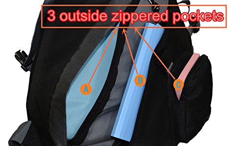 HBAG 20" Crossbody Sling Backpack Single Strap School Travel Sports Shoulder Bag, Black