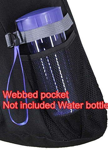HBAG 20" Crossbody Sling Backpack Single Strap School Travel Sports Shoulder Bag, Black