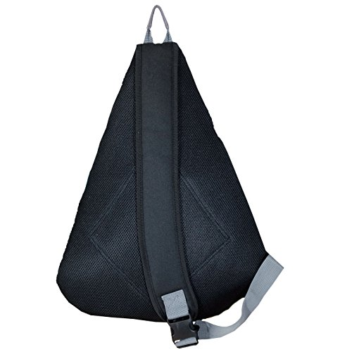 HBAG 20" Crossbody Sling Backpack Single Strap School Travel Sports Shoulder Bag, Black